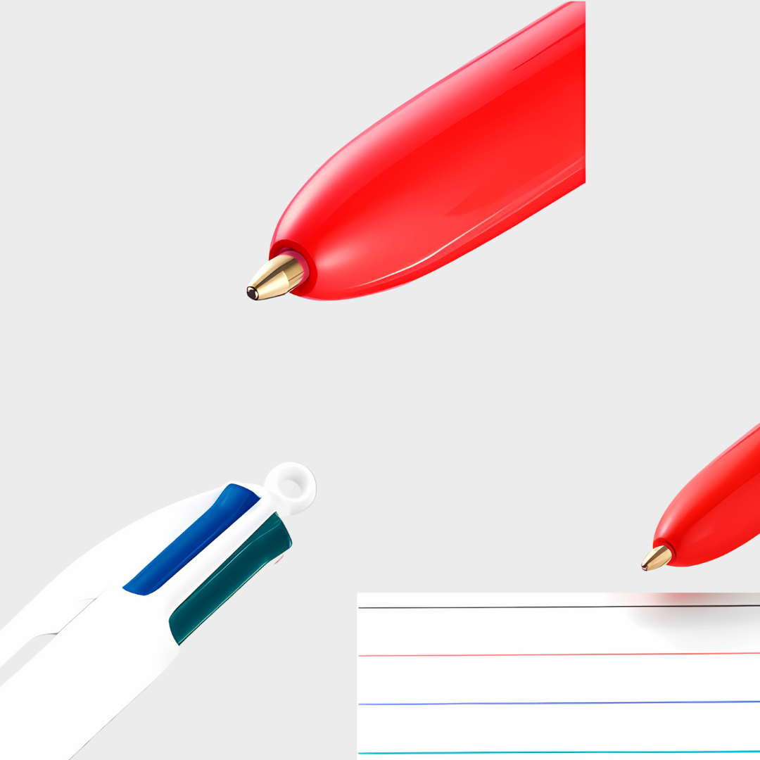 BIC | Multi-Color Ink Ballpoint Pen | 0.7mm | 4C | Red | 4CFNORG