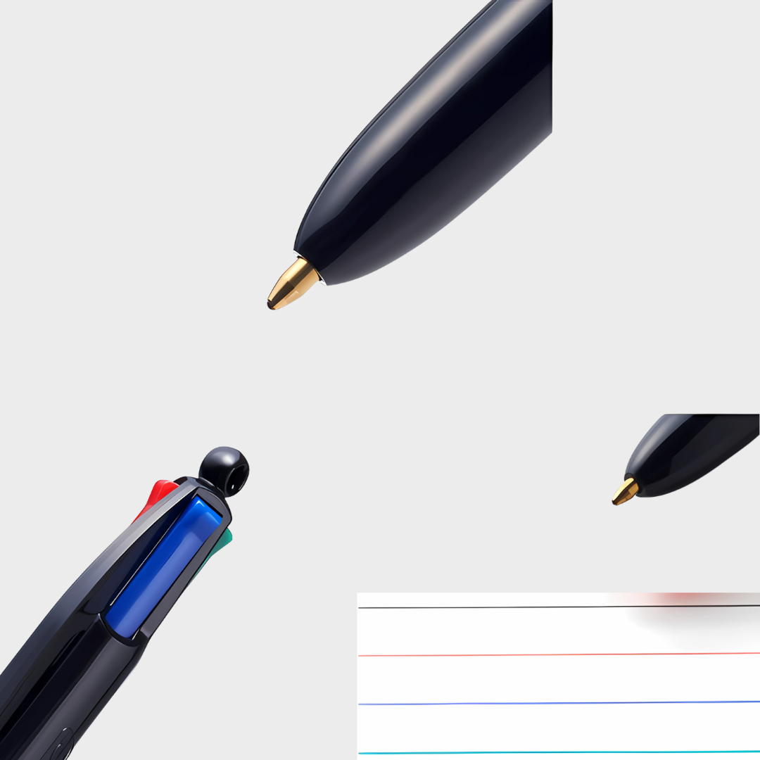 BIC | Multi-Color Ink Ballpoint Pen | 1.0mm | 4C | Black | 4CPRO10BLK
