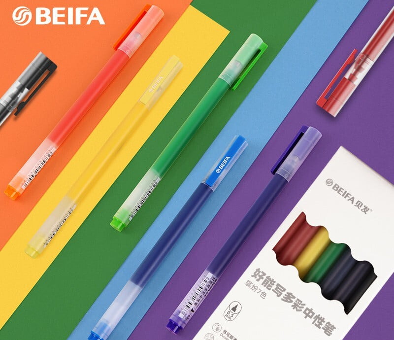 Beifa Jumbo Multicolor Gel Pens 0.5 GA329800