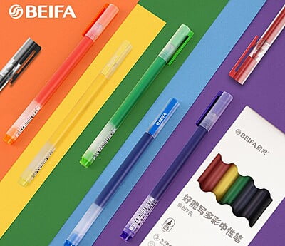 Beifa Jumbo Multicolor Gel Pens 0.5 GA329800