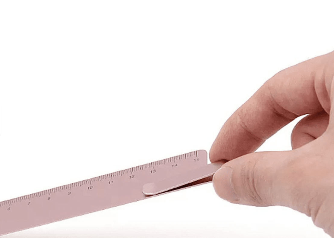 Kaco Ruma Metal Bookmark Ruler Rose Gold