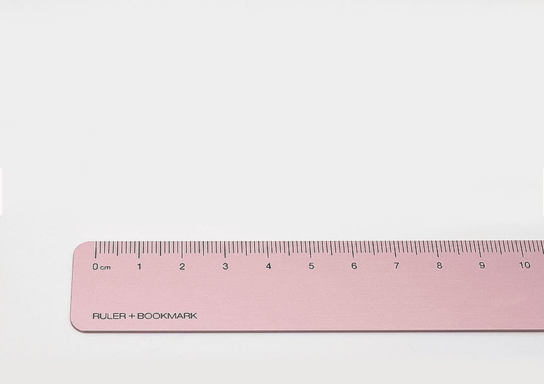 Kaco Ruma Metal Bookmark Ruler Rose Gold