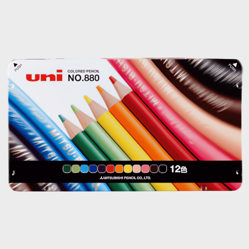 Mitsubishi Pencil | Colored Pencil | No. 880 | K880 | 12 Colors