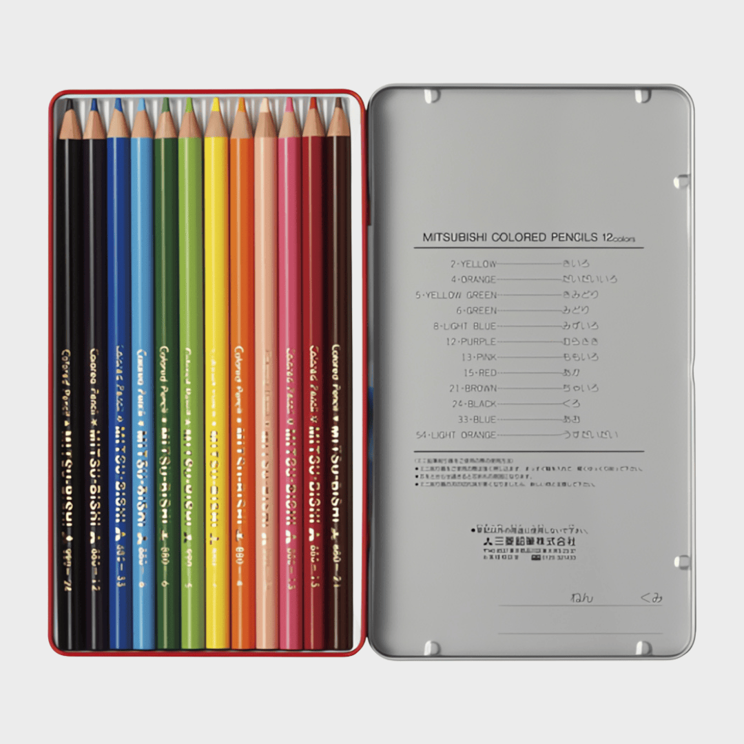 Mitsubishi Pencil | Colored Pencil | No. 880 | K880 | 12 Colors