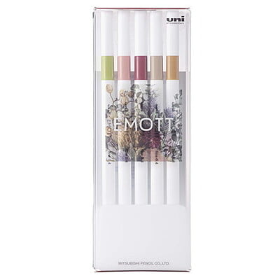 Uni-ball Emott Pens 5-color set NO.10 Botanical Color