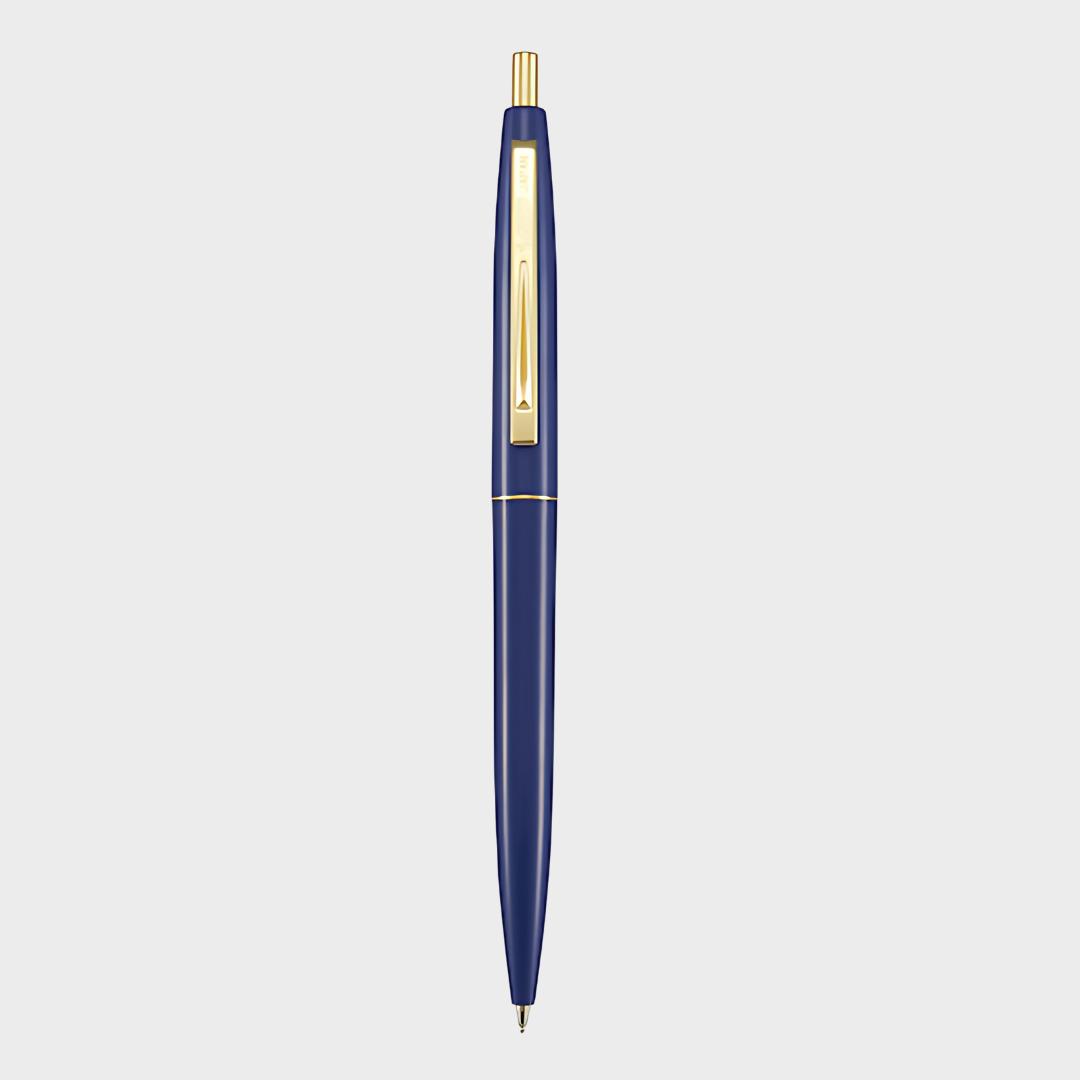 BIC | Ballpoint Pen | 0.5mm | Click Gold | Black Ink | 1PP | Royal Blue ...