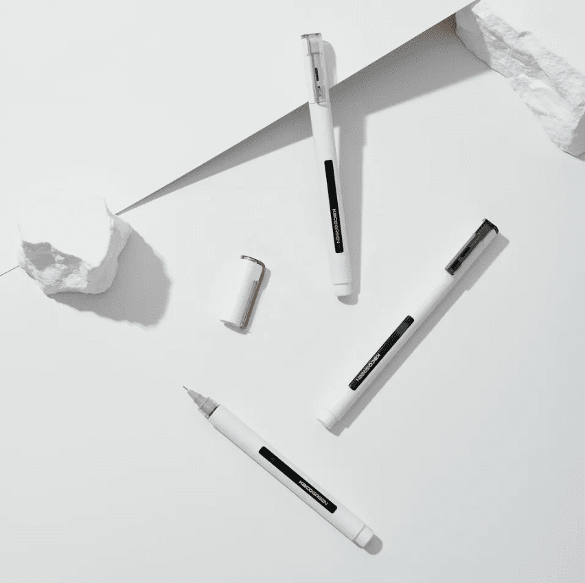 Kaco Tecflow Straight Liquid Ink Pens 0.5mm Fine Point Pen Set Pack of 3