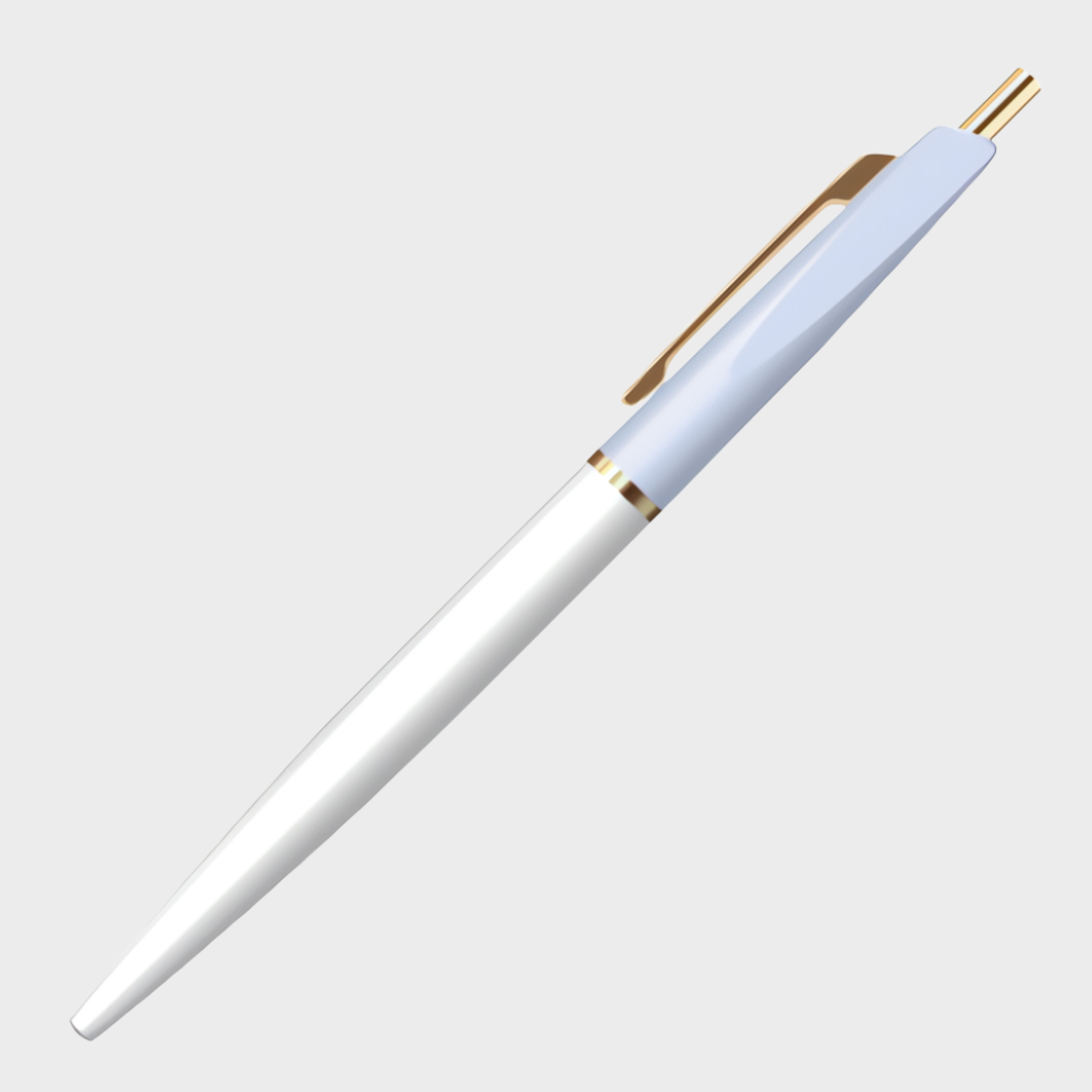 Anterique | Ballpoint Pen | 0.5mm | Black Ink | UBB Aqua Blue | Snow ...