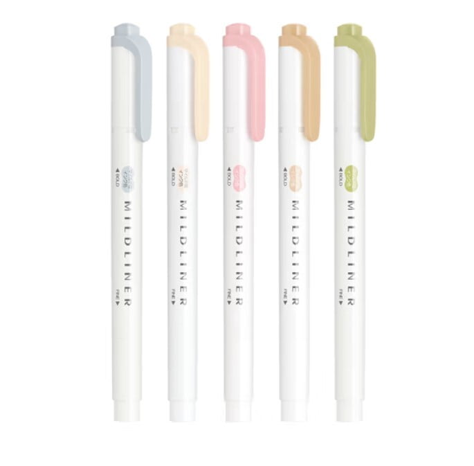 Zebra Mildliner 5 Color Set WKT7-5C-NTC