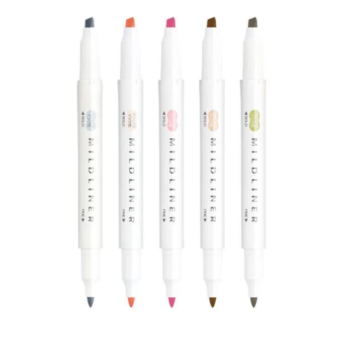 Zebra Mildliner 5 Color Set WKT7-5C-NTC