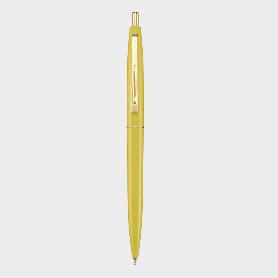 BIC | Ballpoint Pen | 0.5mm | Click Gold | Black Ink | 1PP | Yellow ...