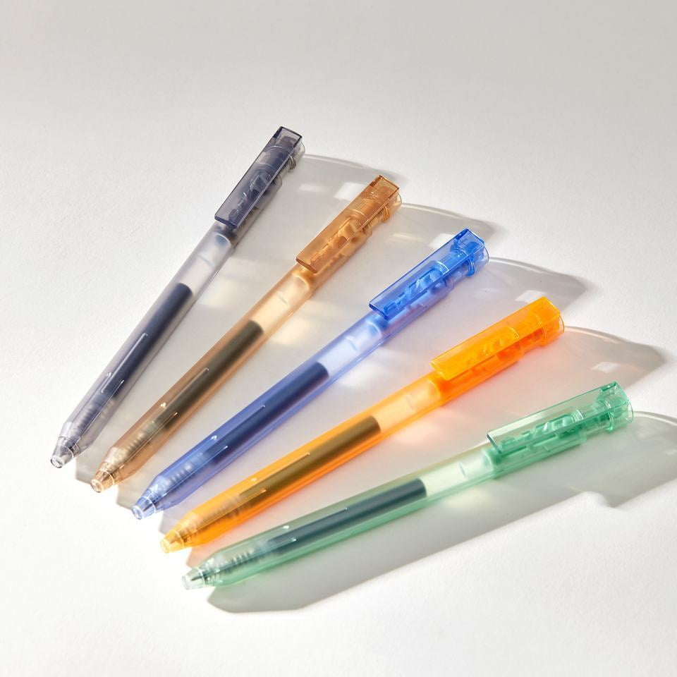Kaco K8 Transparent Retractable Gel Pens 0.5 Black